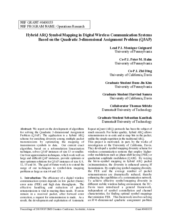 (PDF) Hybrid ARQ symbol mapping in digital wireless communication ...