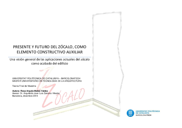 (PDF) Presente y futuro del zócalo, como elemento constructivo auxiliar ...
