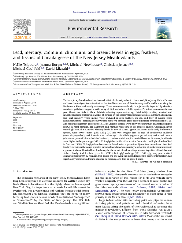 (PDF) Lead, mercury, cadmium, chromium, and arsenic levels in eggs ...