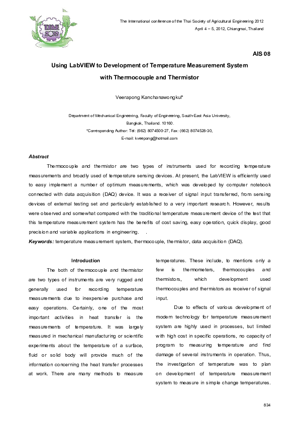 (PDF) AIS 08 Using LabVIEW to Development of Temperature Measurement System with Thermocouple ...