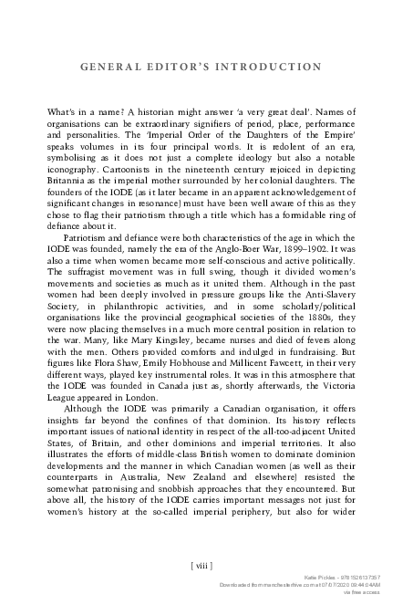 (PDF) General editor's introduction | Katie Pickles - Academia.edu