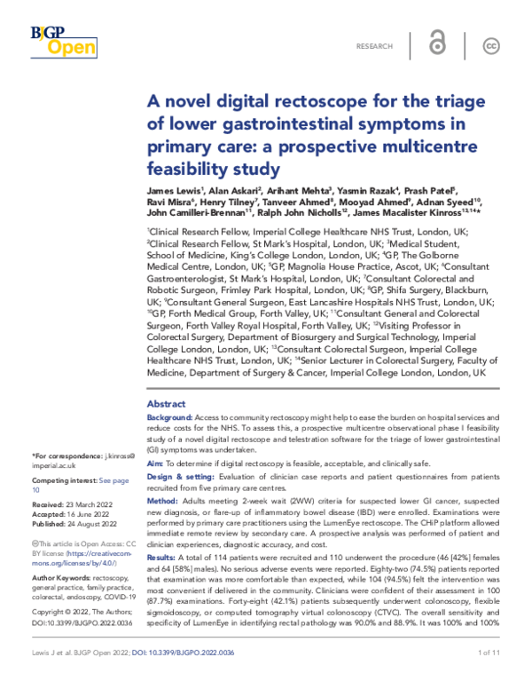 (PDF) A novel digital rectoscope for the triage of lower ...