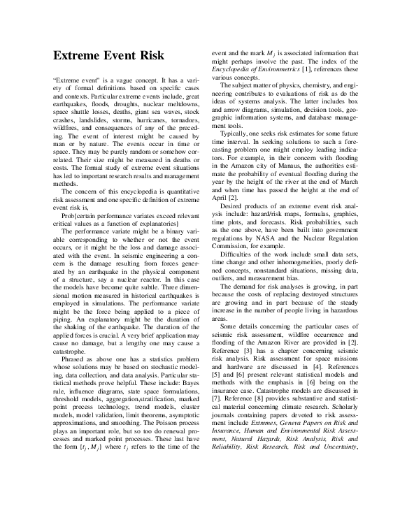 (PDF) Encyclopedia of Quantitative Risk Analysis and Assessment edited ...