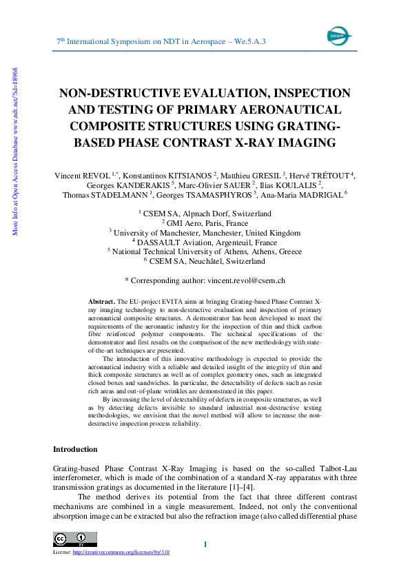 (PDF) Non-Destructive Evaluation, Inspection and Testing of Primary ...
