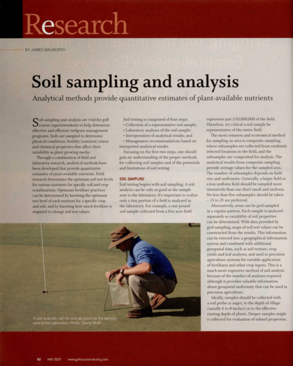(PDF) Soil Sampling and Analysis