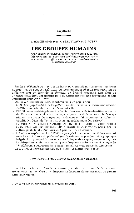 (PDF) Les groupes humains