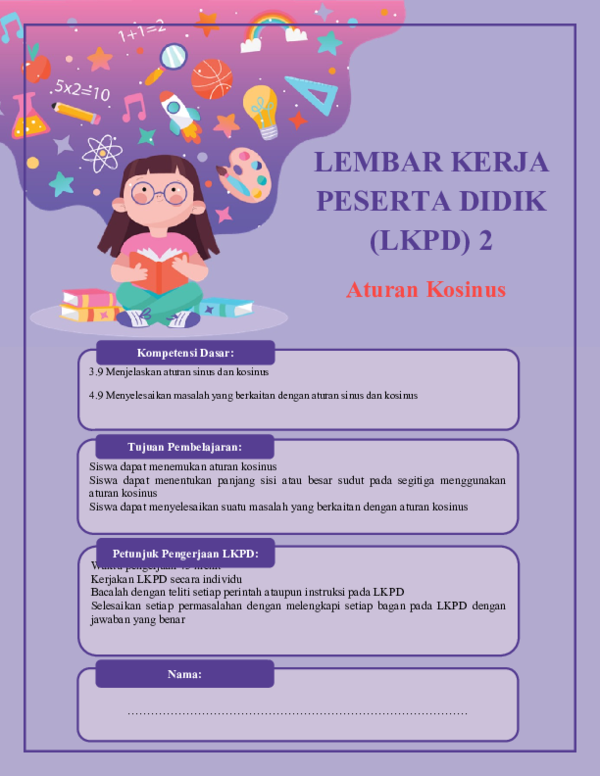 (DOC) LKPD 2 Aturan Sinus & Kosinus