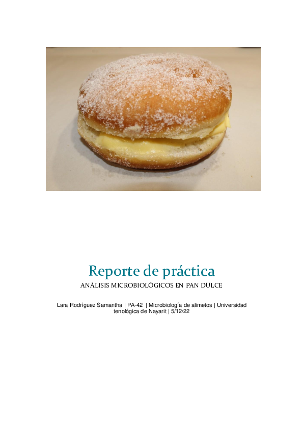 (PDF) Reporte de práctica analisis microbiologicos