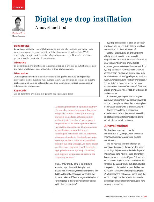 (PDF) Digital eye drop instillation--a novel method