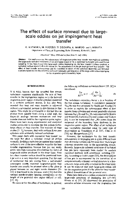(PDF) The effect of surface renewal due to largescale eddies on jet ...