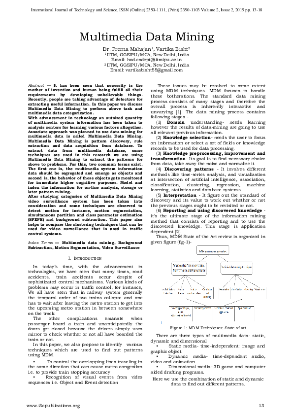 (PDF) Multimedia Data Mining
