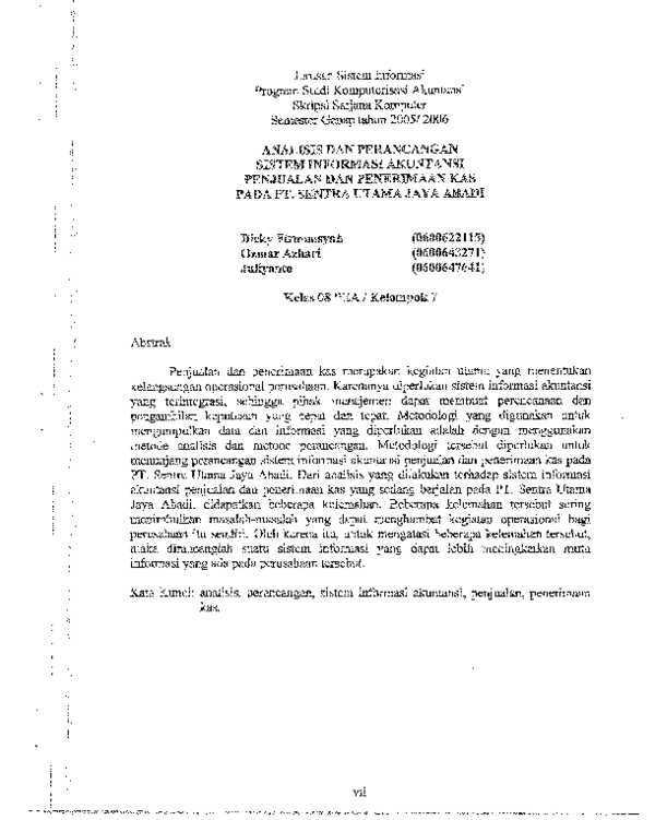 (PDF) Analisis Dan Perancangan Sistem Informasi Akuntansi Penjualan Dan ...