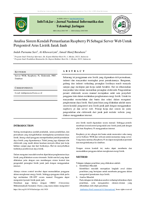 (PDF) Analisa Sistem Kendali Pemanfaatan Raspberry Pi sebagai Server ...