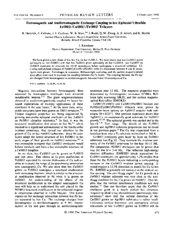 (PDF) Ferromagnetic and antiferromagnetic exchange coupling in ...