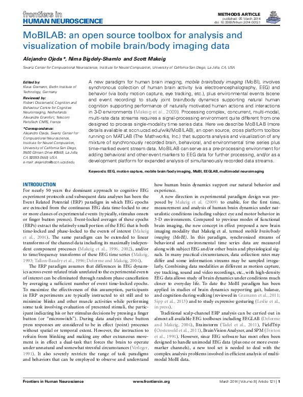 (PDF) MoBILAB: an open source toolbox for analysis and visualization of mobile brain/body ...