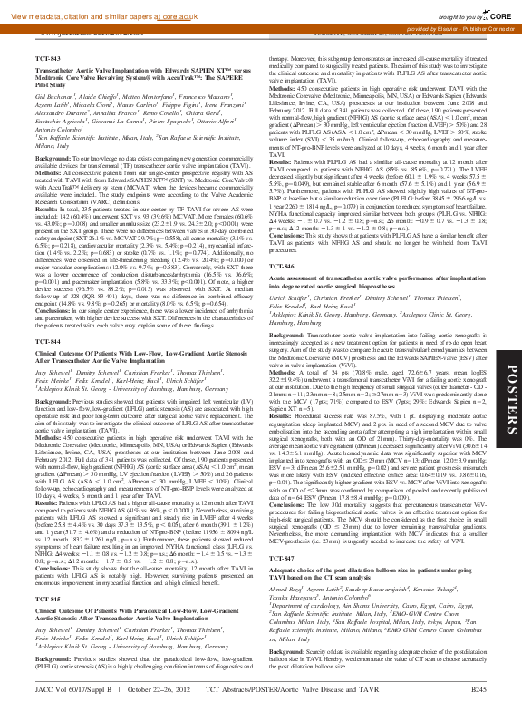 (PDF) TCT-843 Transcatheter Aortic Valve Implantation with Edwards ...