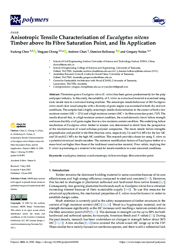 (PDF) Anisotropic Tensile Characterisation of Eucalyptus nitens Timber ...