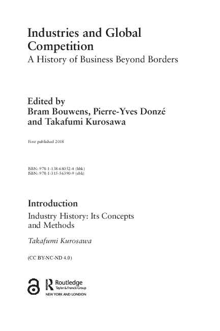 (PDF) Chapter: Introduction Industry History