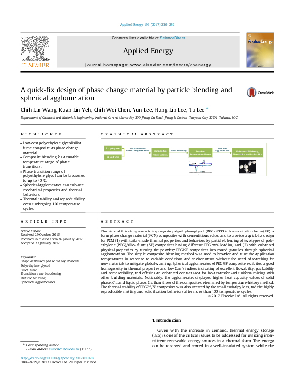 (PDF) A quick-fix design of phase change material by particle blending ...