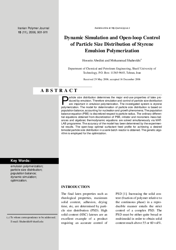 (PDF) Inferential closed-loop control of particle size distribution for styrene emulsion ...
