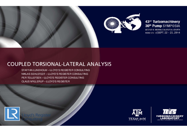 (PDF) Coupled Torsional-Lateral Analysis