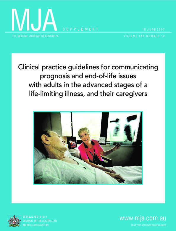 (PDF) Clinical practice guidelines for communicating prognosis and end ...