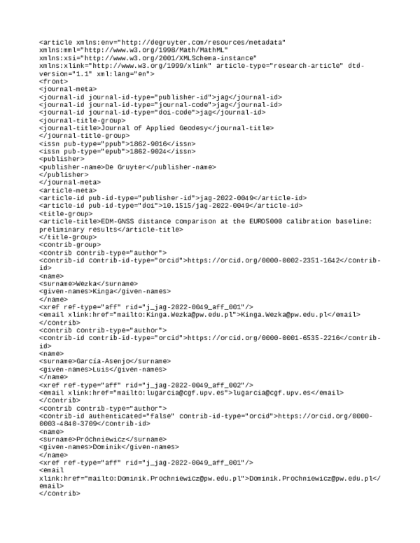 EDM-GNSS distance comparison at the EURO5000 calibration baseline ...