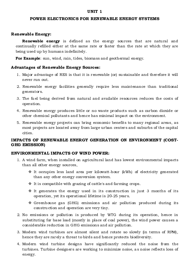 (PDF) EE6009 POWER ELECTRONICS FOR RENEWABLE ENERGY SYSTEMS - PERES notes