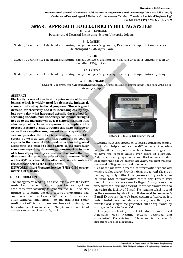 (PDF) Smart Approach To Electricity Billing System | S Sid - Academia.edu