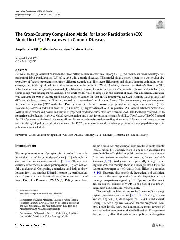 (PDF) The Cross-Country Comparison Model for Labor Participation (CCC ...