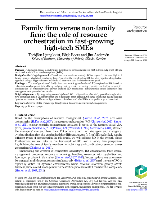 (PDF) Family firm versus non-family firm: the role of resource ...