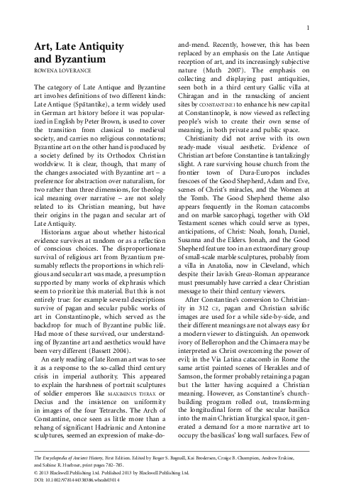 (PDF) Art, Late Antiquity and Byzantium