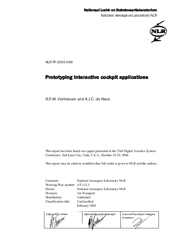 (PDF) Prototyping interactive cockpit applications
