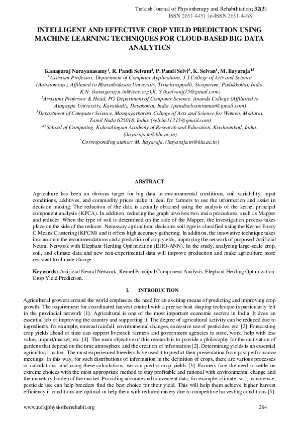 (PDF) Intelligent and Effective Crop Yield Prediction Using Machine Learning Techniques for ...