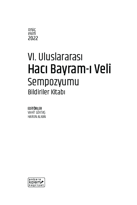 (PDF) “CEHD EYLEYİNİZ Kİ EVVELKİ TEKBİRDE GÖRESİZ”: YENİ BİR MENKIBE IŞIĞINDA HACI BAYRAM-I VELİ ...