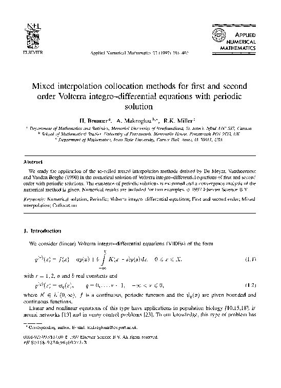 (PDF) Mixed interpolation collocation methods for first and second ...