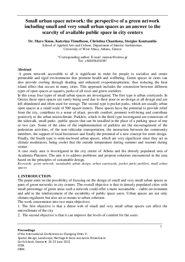(PDF) Small urban space network: the perspective of a green network ...