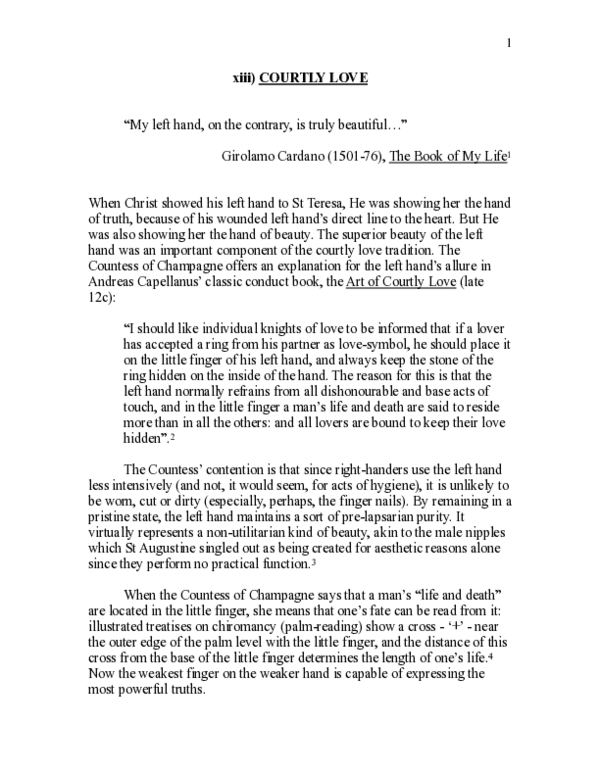 (PDF) Courtly Love