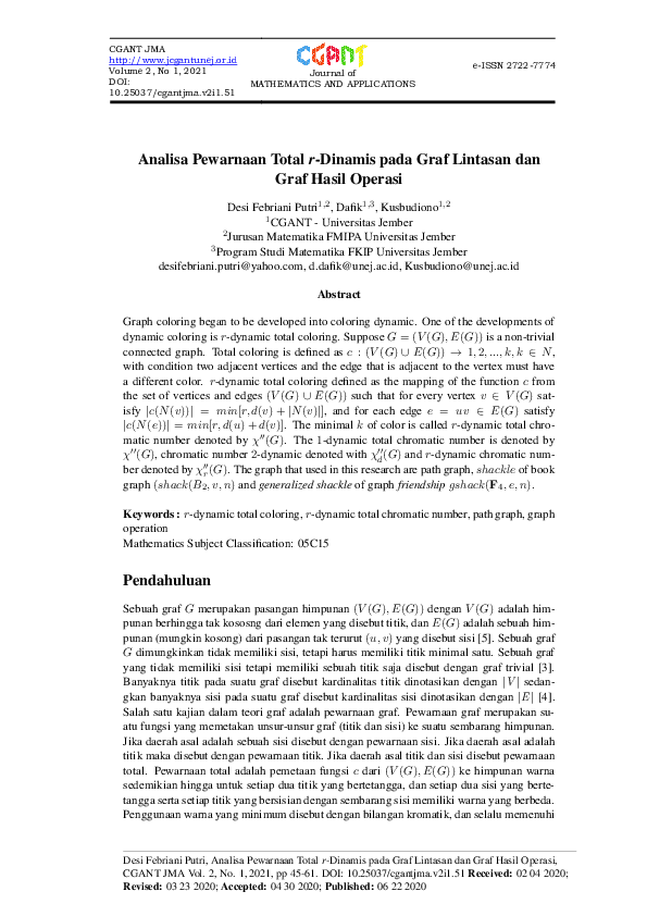 (PDF) Analisa Pewarnaan Total r-Dinamis pada Graf Lintasan dan Graf ...