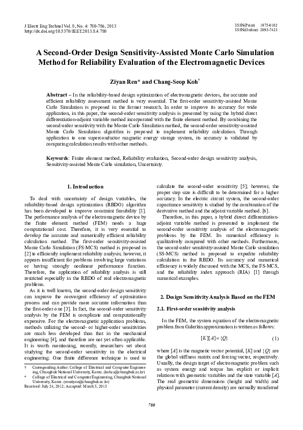(PDF) A Second-Order Design Sensitivity-Assisted Monte Carlo Simulation Method for Reliability ...