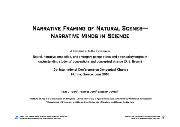 (PDF) Narrative framing of natural scenes : narrative minds in science