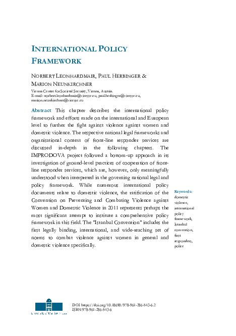 (PDF) International Policy Framework