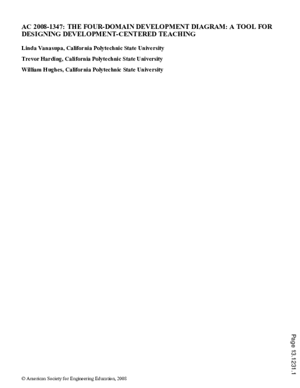 (PDF) The Four Domain Development Diagram: A Tool For Designing ...