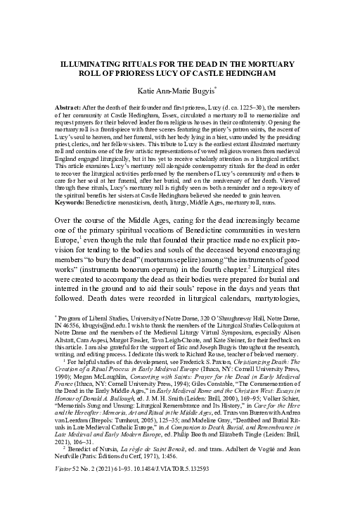 (PDF) "Illuminating Rituals for the Dead in the Mortuary Roll of ...