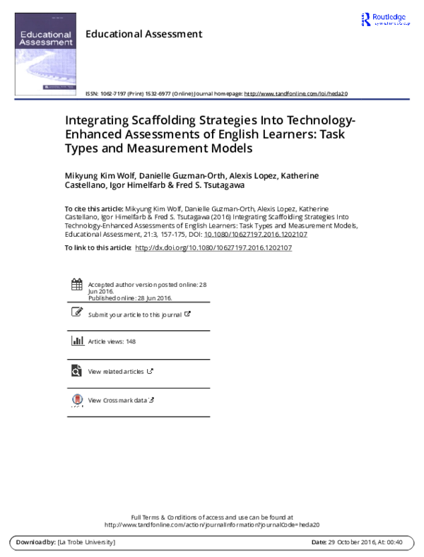 (PDF) Integrating Scaffolding Strategies Into Technology-Enhanced Assessments of English ...