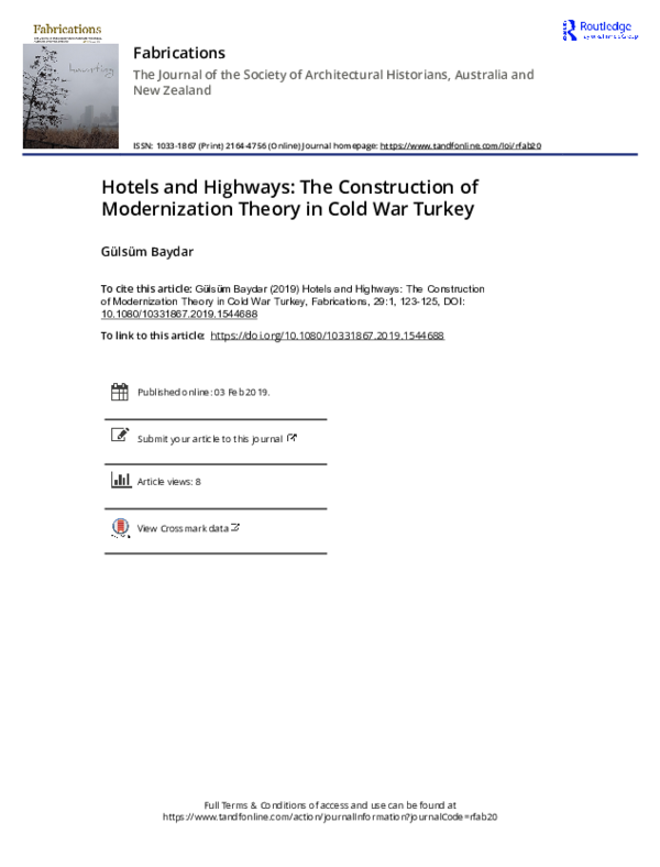 (PDF) Hotels and Highways: The Construction of Modernization Theory in ...