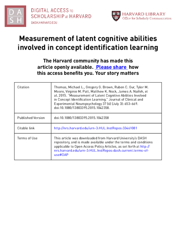 (PDF) Measurement of latent cognitive abilities involved in concept ...