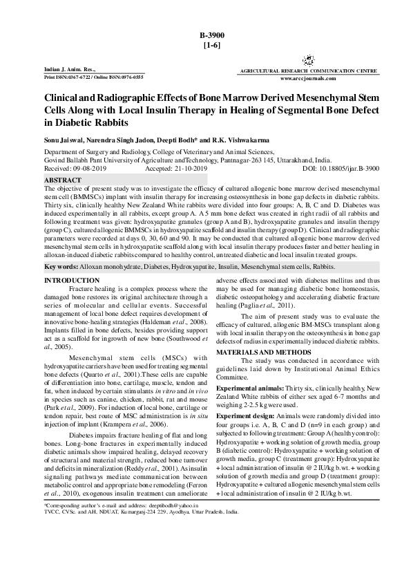 (PDF) Clinical and Radiographic Effects of Bone Marrow Derived ...