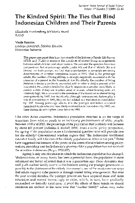 (PDF) The Kindred Spirit: The Ties that Bind Indonesian Children and ...