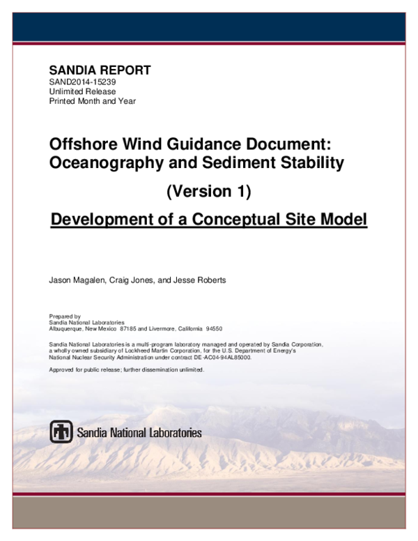 (PDF) Offshore Wind Guidance Document: Oceanography and Sediment ...